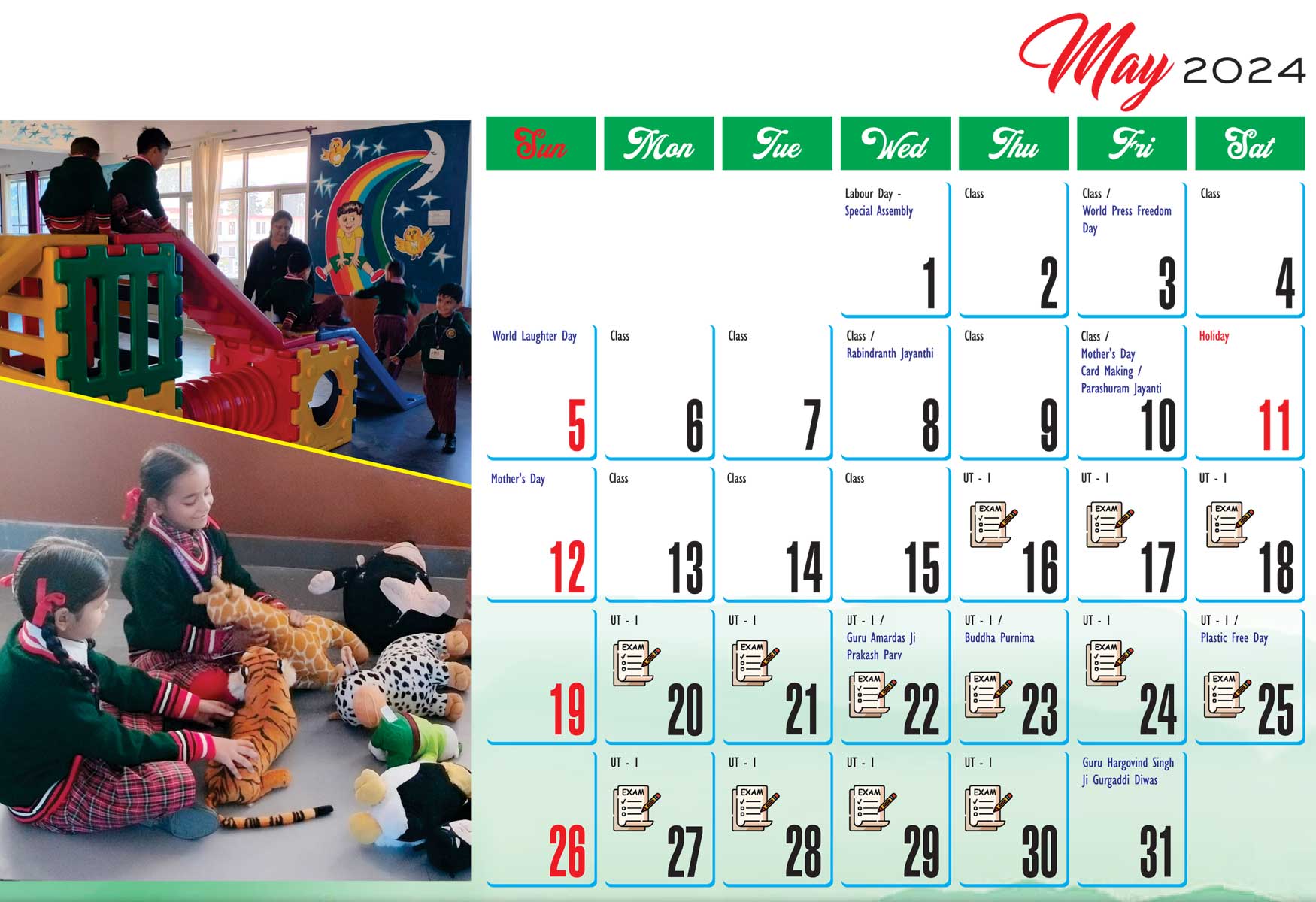 Calendar of Events @ Sant Baba Hari Singh Model School, Mahilpur